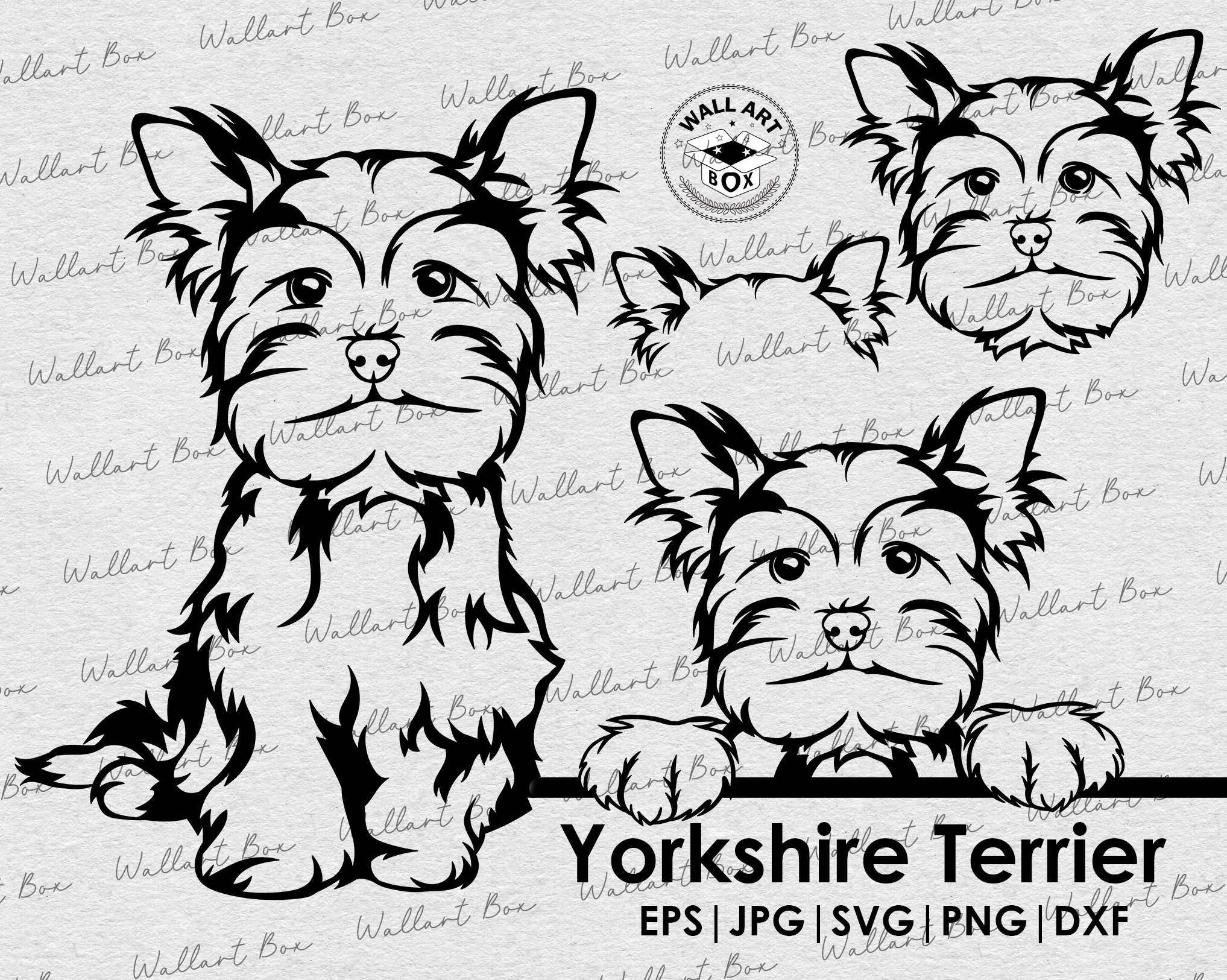 Yorkshire Terrier Svg Cut File Dog Peeking for Cricut| Yorkshire Full ...