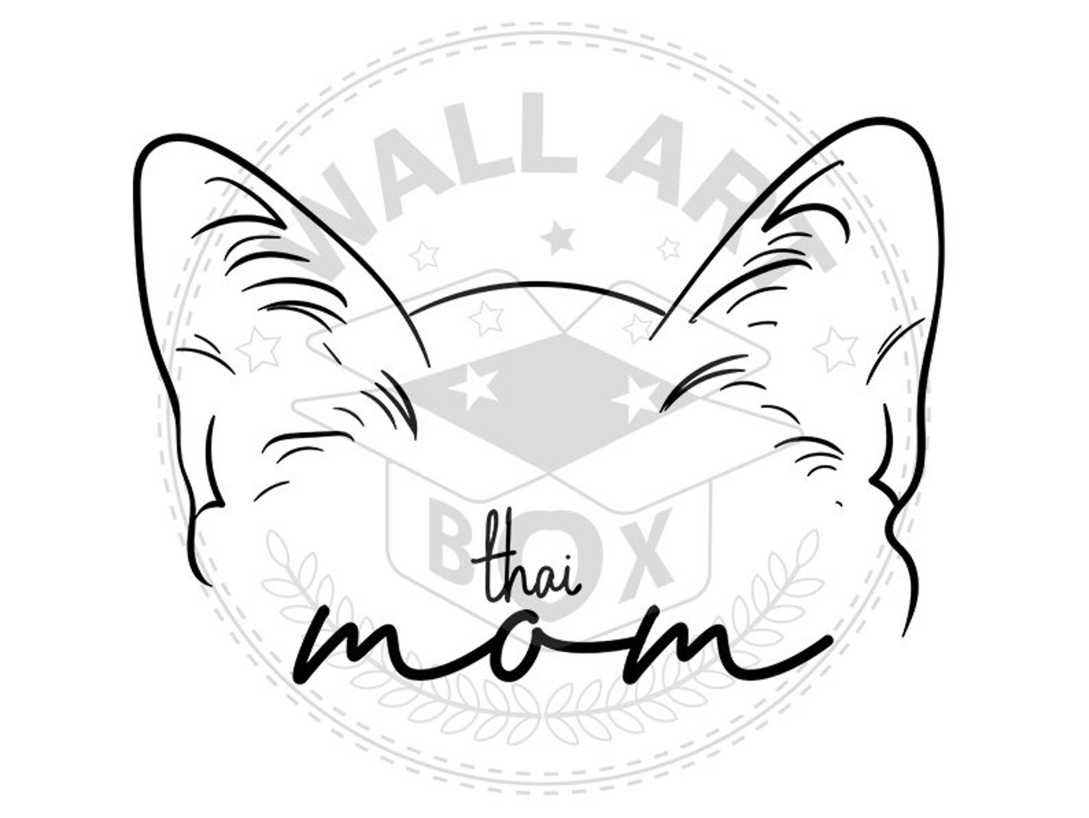 Cat Ears Outline Svg Png Bundle 50 Cat Mom Breeds Kitten Etsy