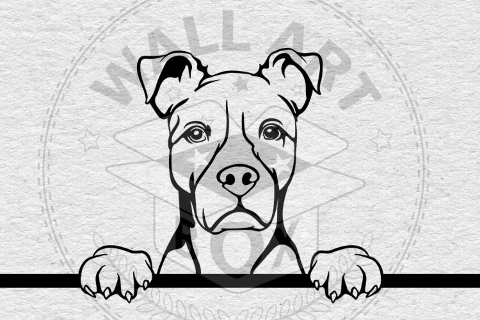 Pitsky Svg Cut File Dog Peeking for Cricut Pitsky Full Body Head Ears ...