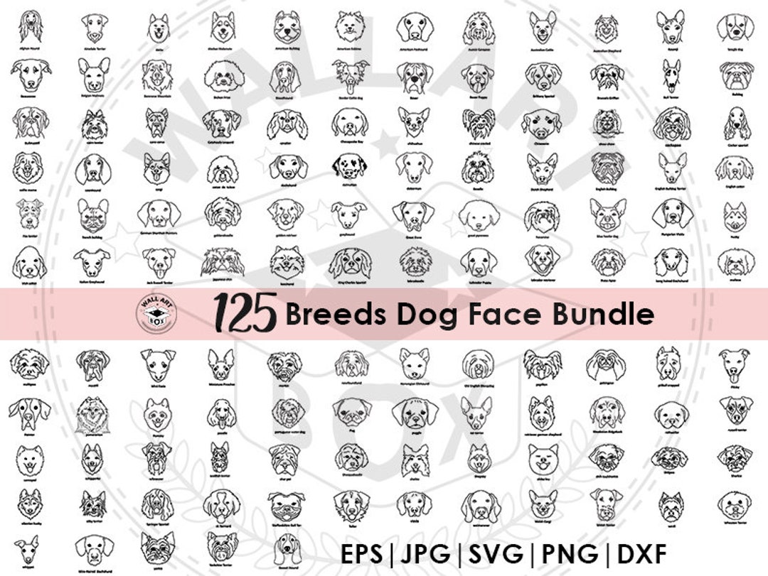 Dog Head Svg Bundle,124 Dog Drawing Svg, Dog Lover Svg, Dog Moma Svg ...