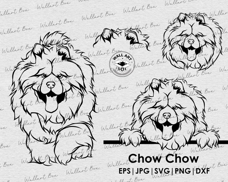 Chow Chow-dog Svg Dog Svg Files for Cricut Peeking Dog - Etsy