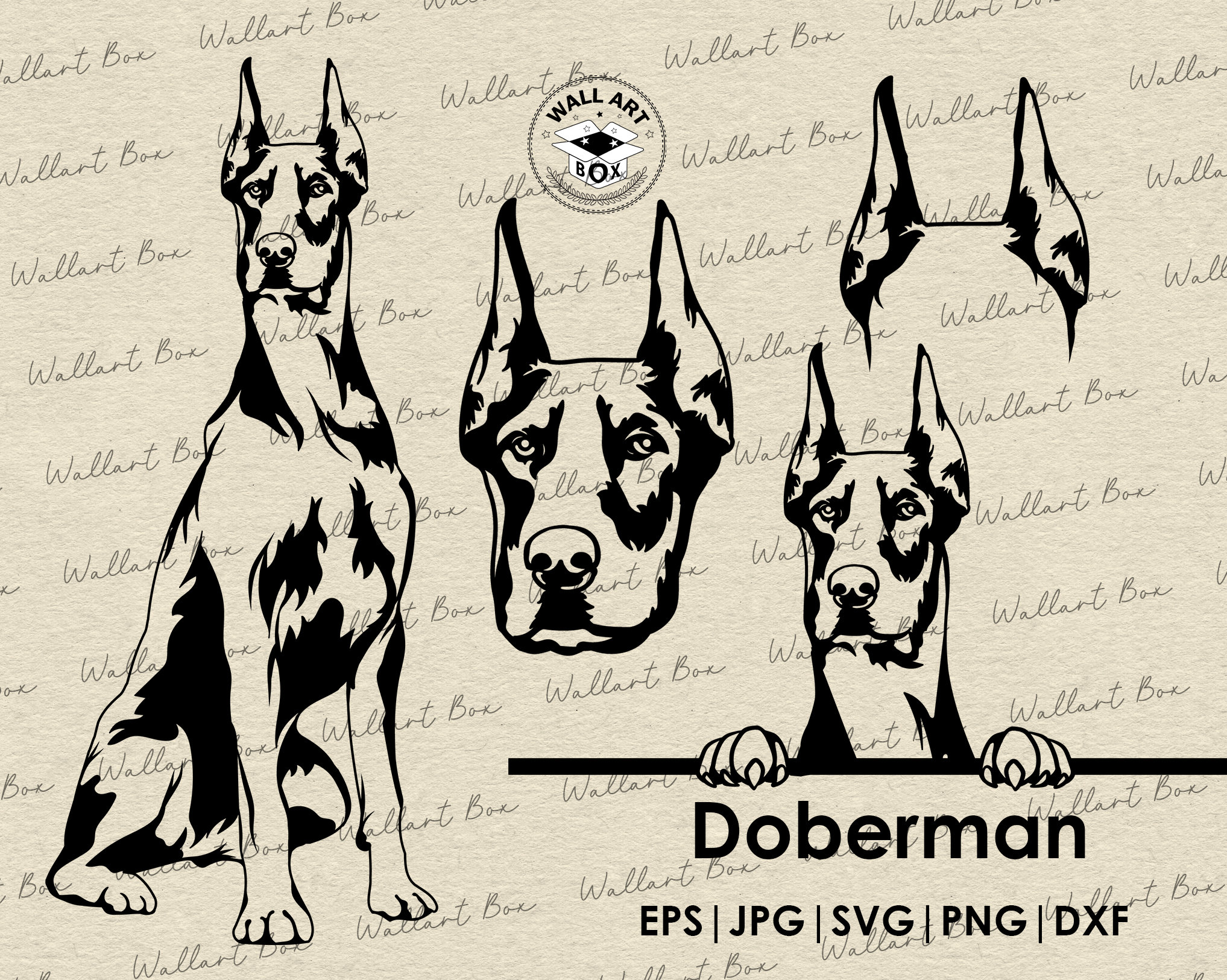 Doberman Svg Dog Svg Files for Cricut Peeking Dog Clipart - Etsy Singapore