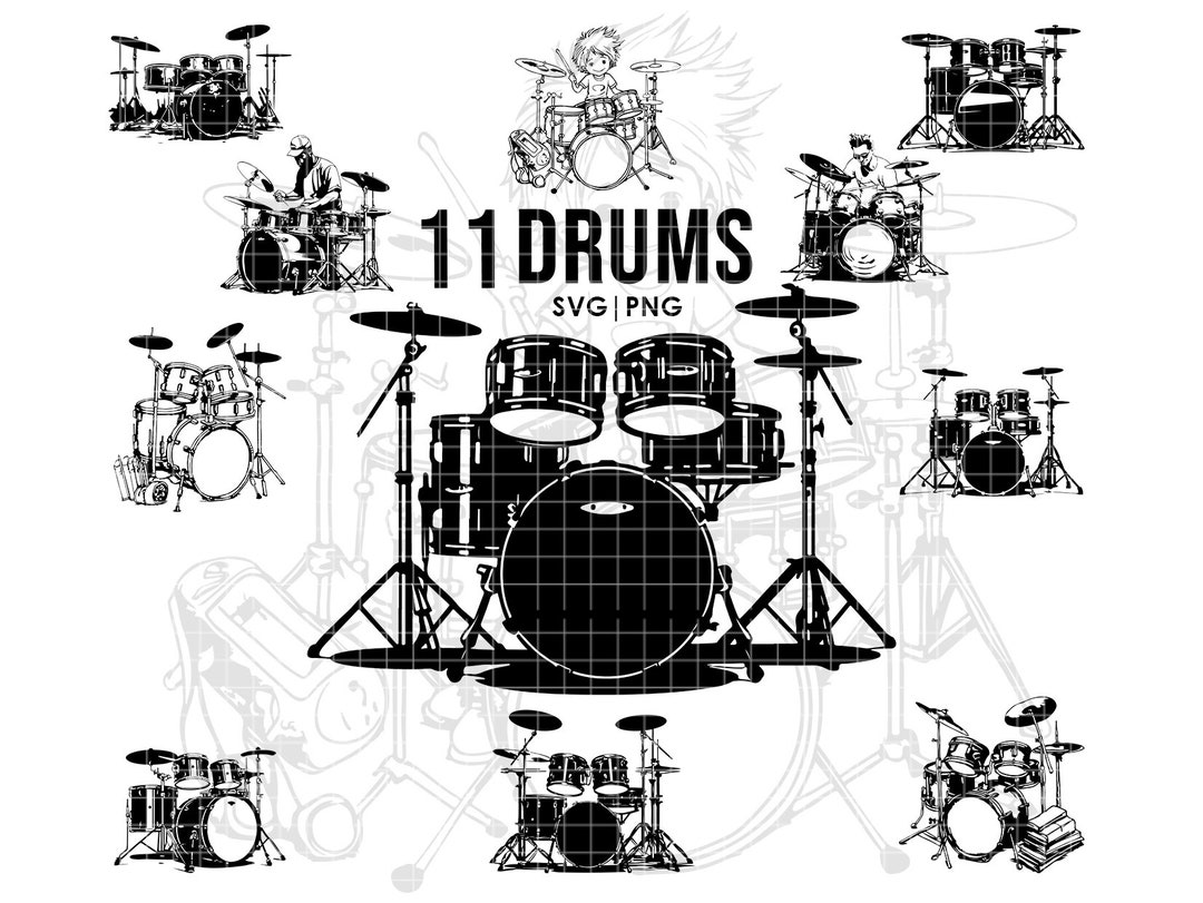 Drums Svg Bundle, Vector, Cricut, Digital Download, Png Bundle, Tattoo ...