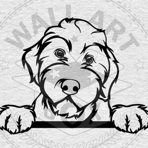 Sheepadoodle Svg| Dog Full Body Peeking Head Ears Files Cricut| Clipart ...