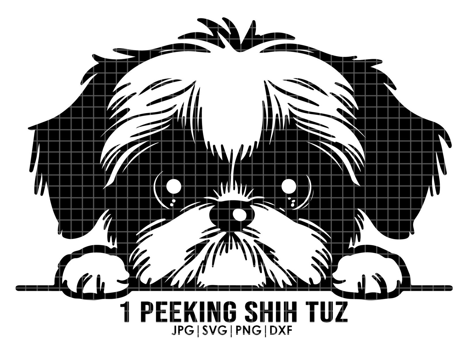 40 Shih Tuz Dog SVG Mega Bundle Drawing Ear,full Body,peeking ...