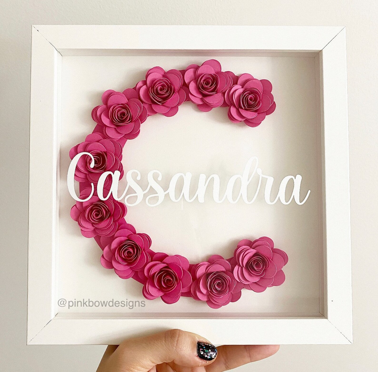 Initial Flower Box Paper Flower Box Birthday Gift - Etsy