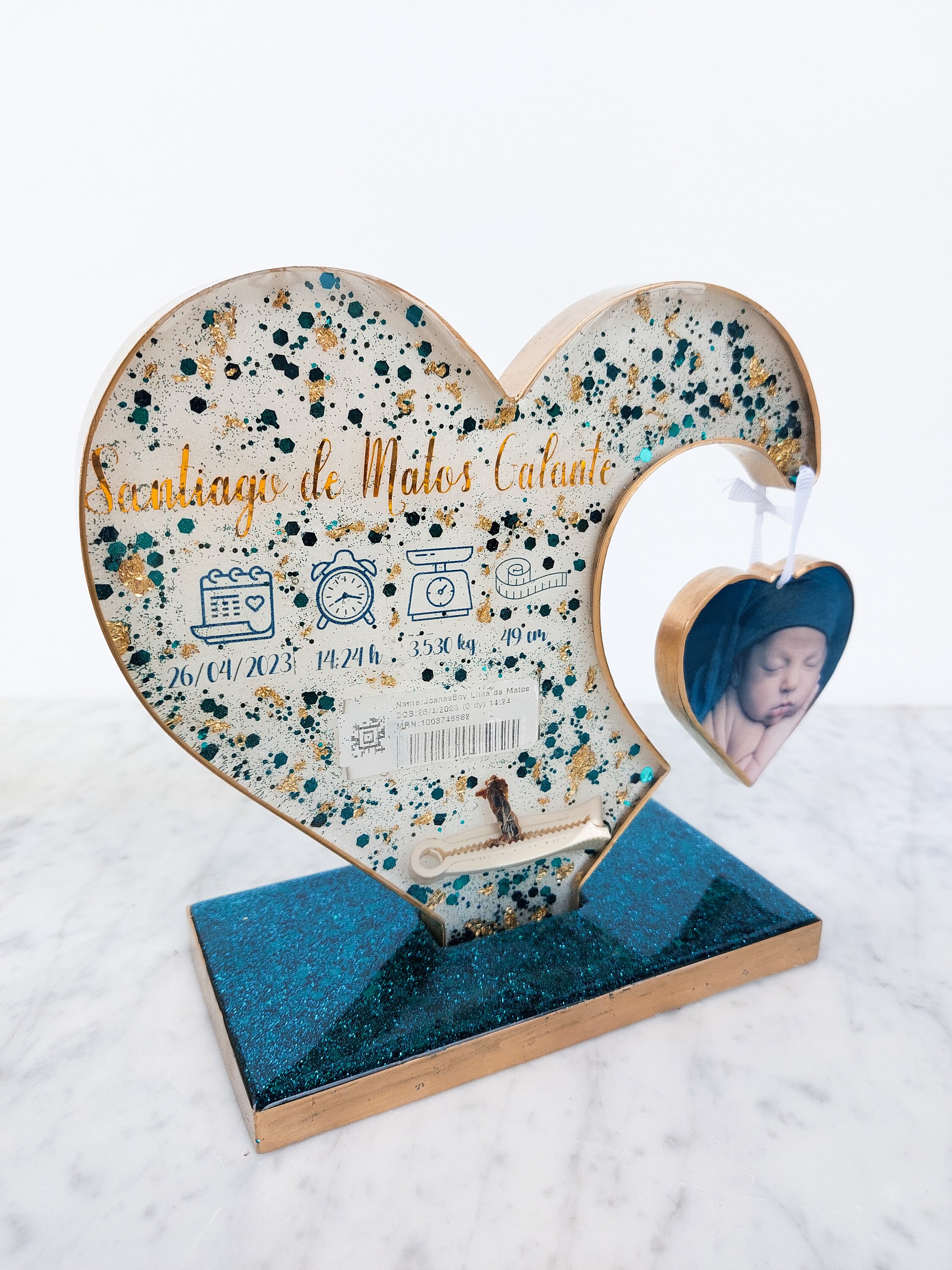 Resin Frame, Baby Gift, Umbilical Ornament, Baby Detail Frame, Custom ...