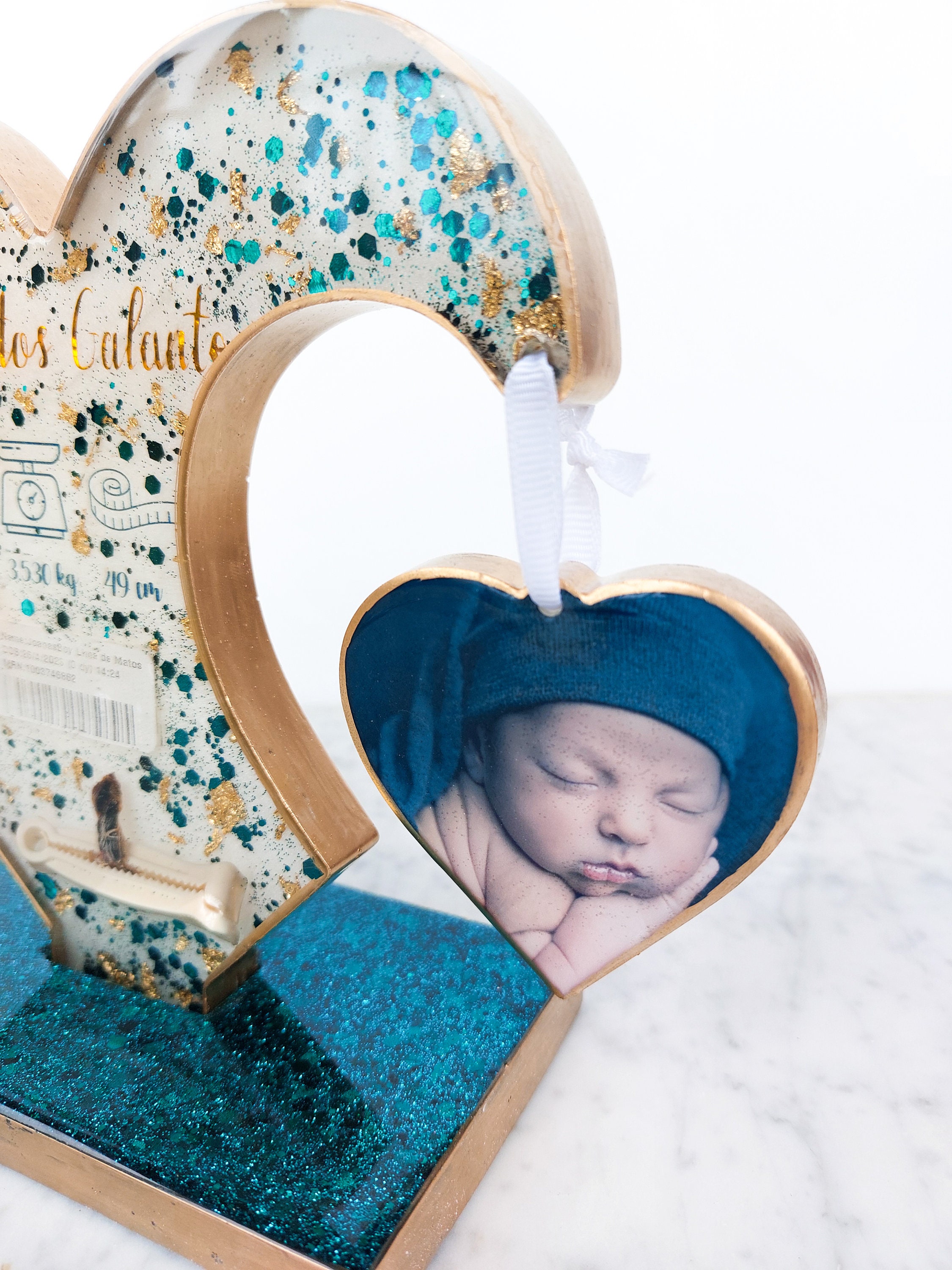 Resin Frame, Baby Gift, Umbilical Ornament, Baby Detail Frame, Custom ...