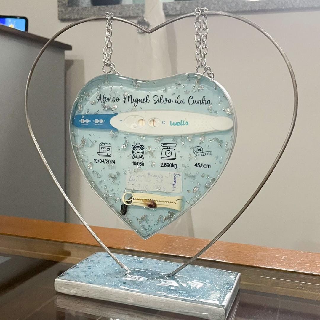 Resin Frame, Baby Gift, Umbilical Ornament, Baby Detail Frame, Custom ...