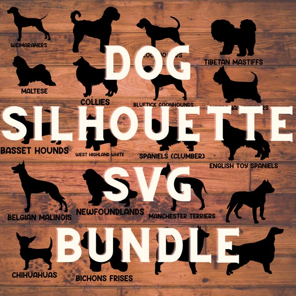Dog Silhouette Svg - Etsy
