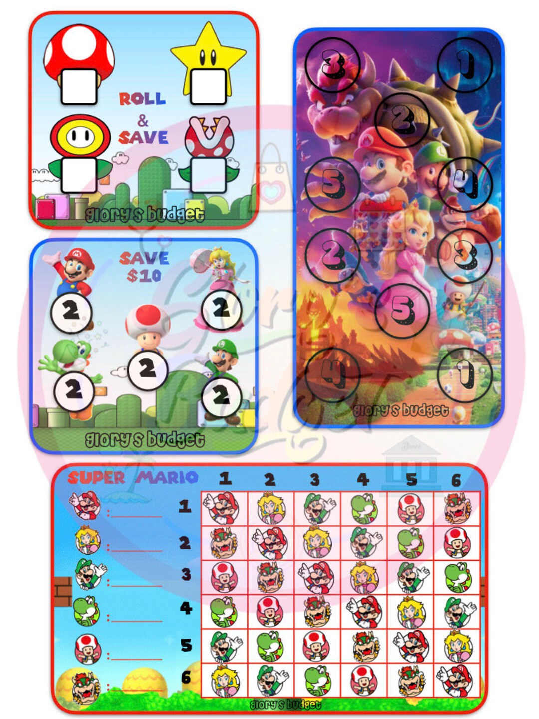 Digital SM Saving Challenges - Etsy