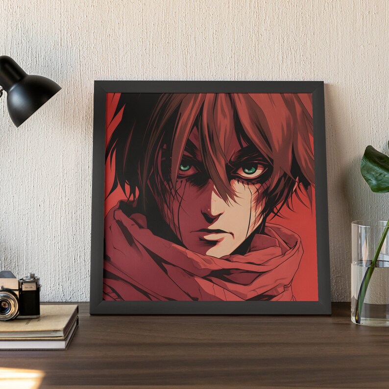 Eren Yeager Attack on Titan, Anime Print, Wall Decor, Print to Frame ...