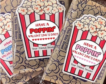 Have a Poppin' Valentine's Day Custom Valentine's Day Exchange Stickers ...