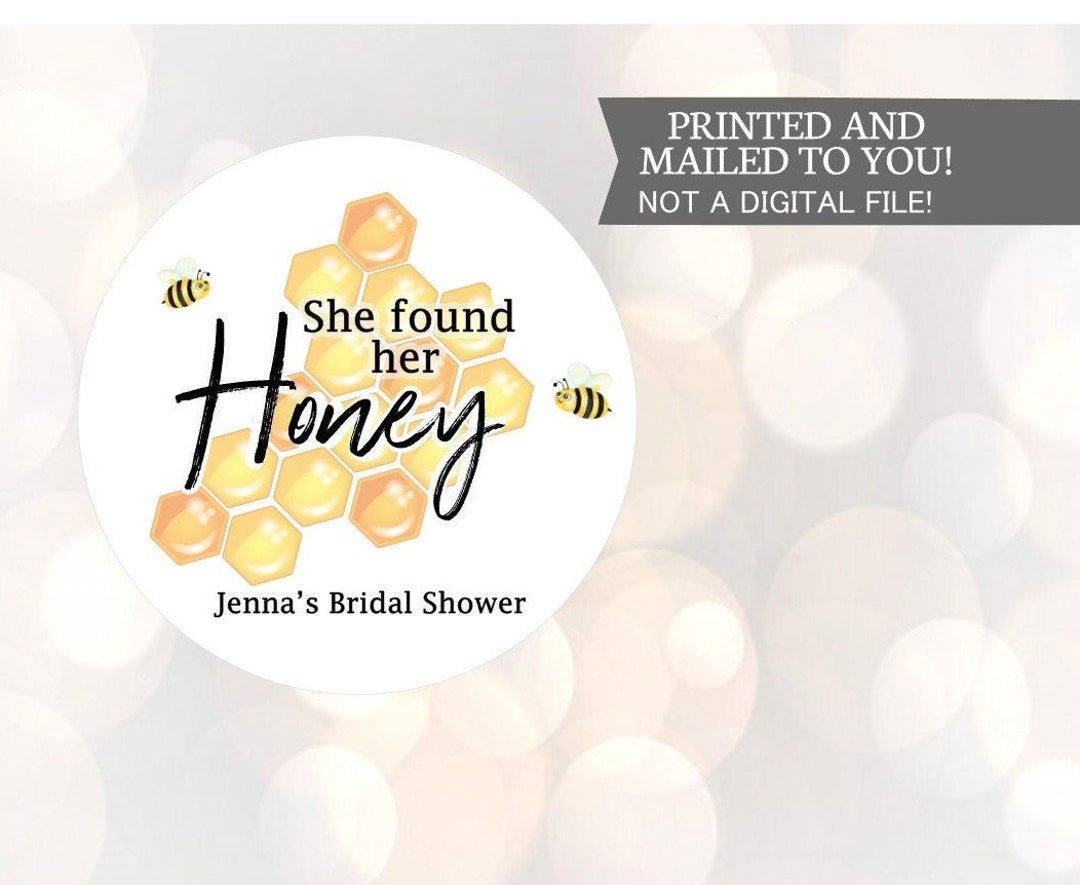 Honey Jar Labels FOUND HER, Honey Sticker, Little Honey, Bee Honey ...