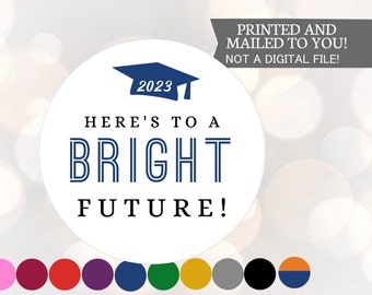 Here's to A Bright Future Label,class of 2023 Stickers,graduation Favor ...
