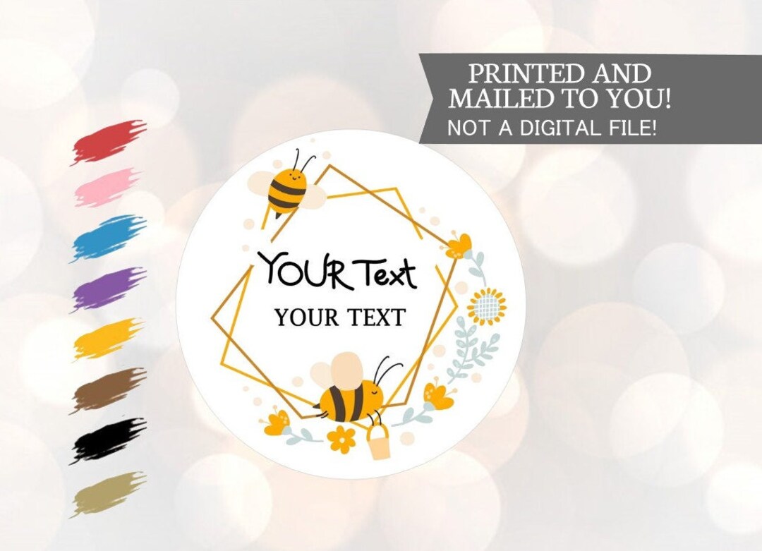 Honey Jar Labels, Honey Sticker, Bee Honey Favor Labels, Mason Jar ...