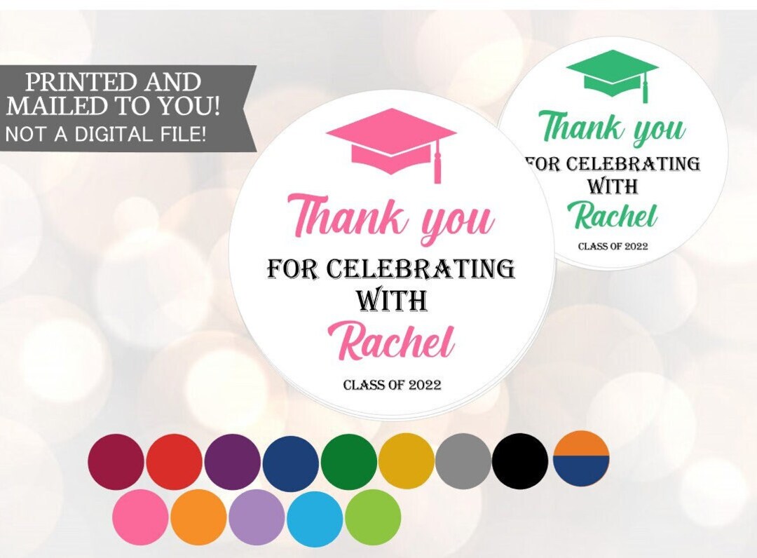 2023 Graduation Thank You Celebrating Stickers, Graduation Favor ...
