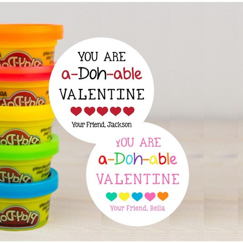 Valentine's Day Stickers Playdough Doh-riffic - Etsy
