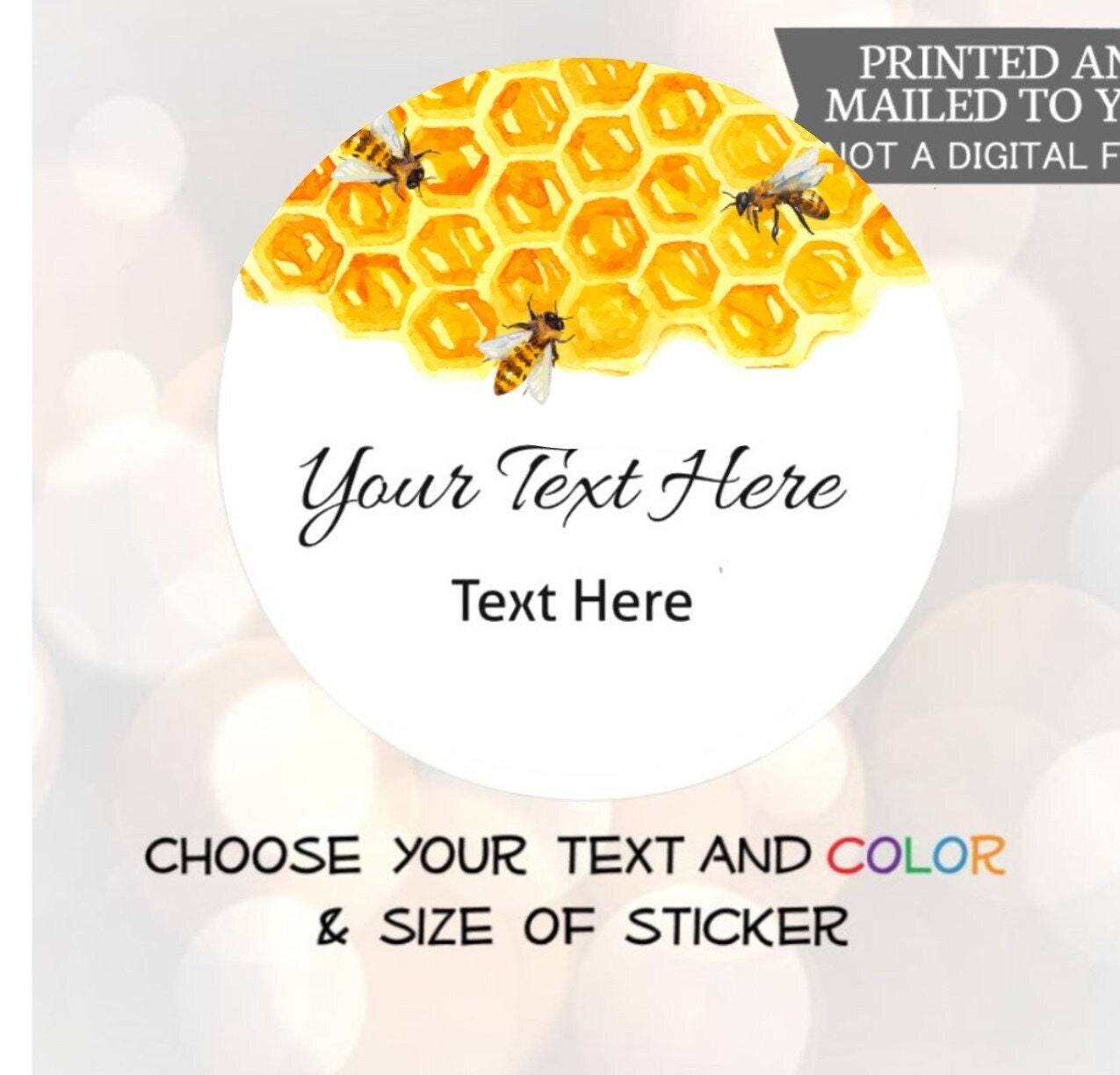 Honey Jar Labels Honey Sticker Bee Favor Labels Canning - Etsy