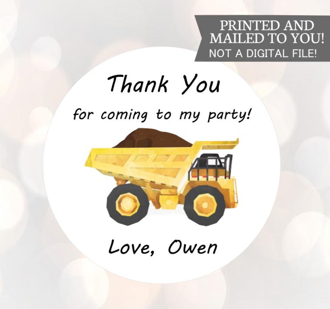 Construction Birthday Stickers, Loads of Fun Stickers, Construction ...