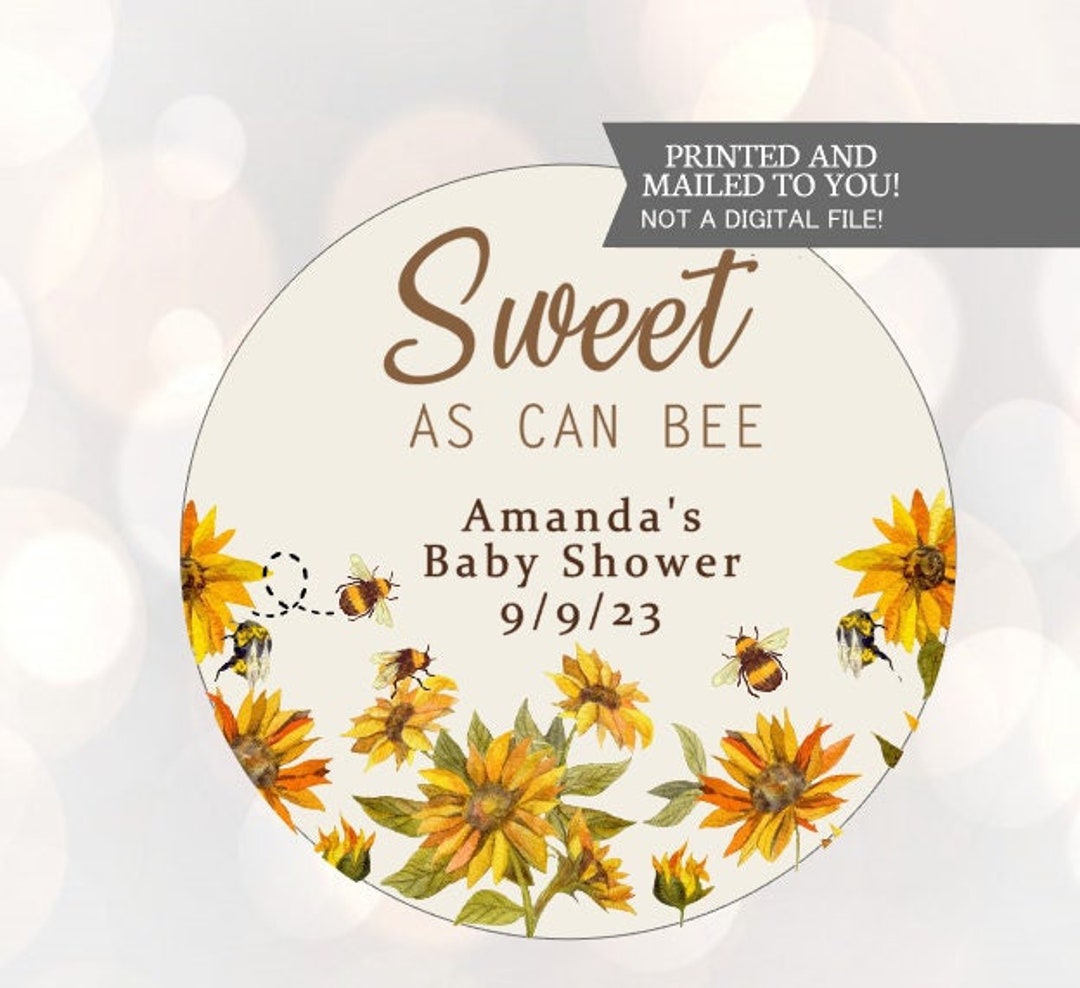Honey Jar Labels, Sweet as Can Bee, Honey Sticker, Bee Honey Favor ...