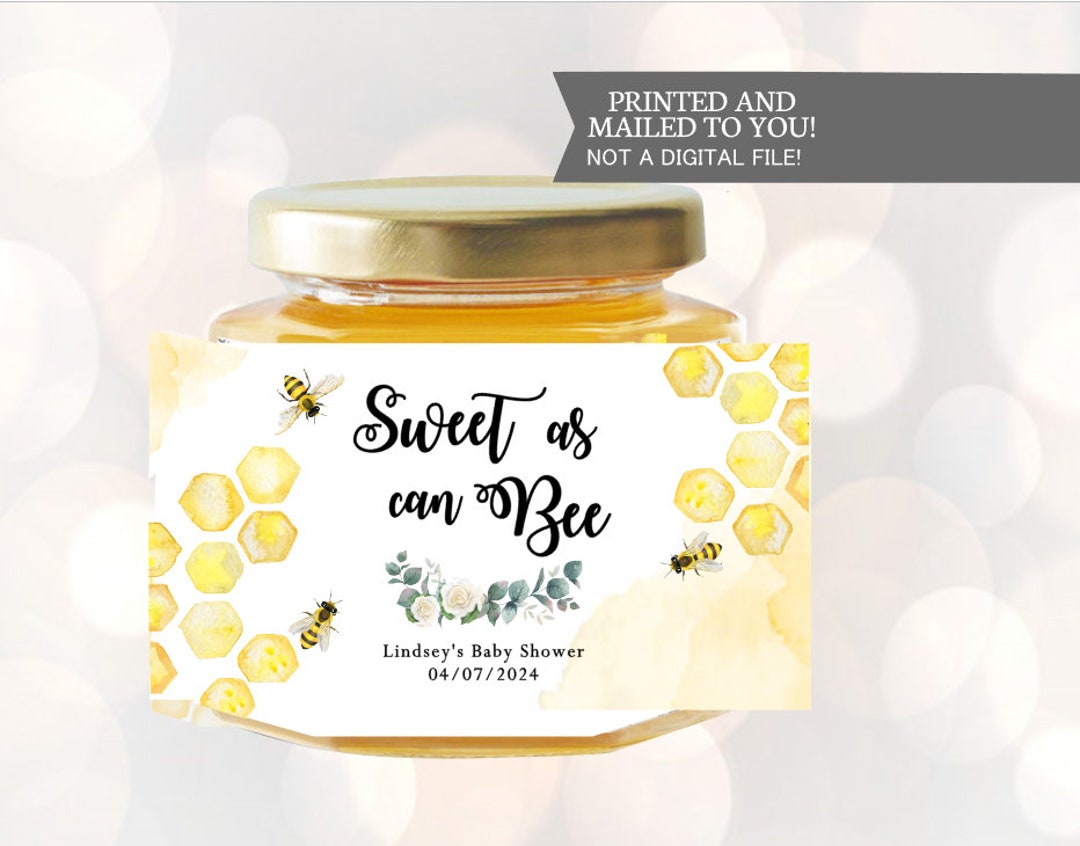 Honey Jar Labels, Little Honey on Way, Honey Sticker, Bee Honey Favor ...