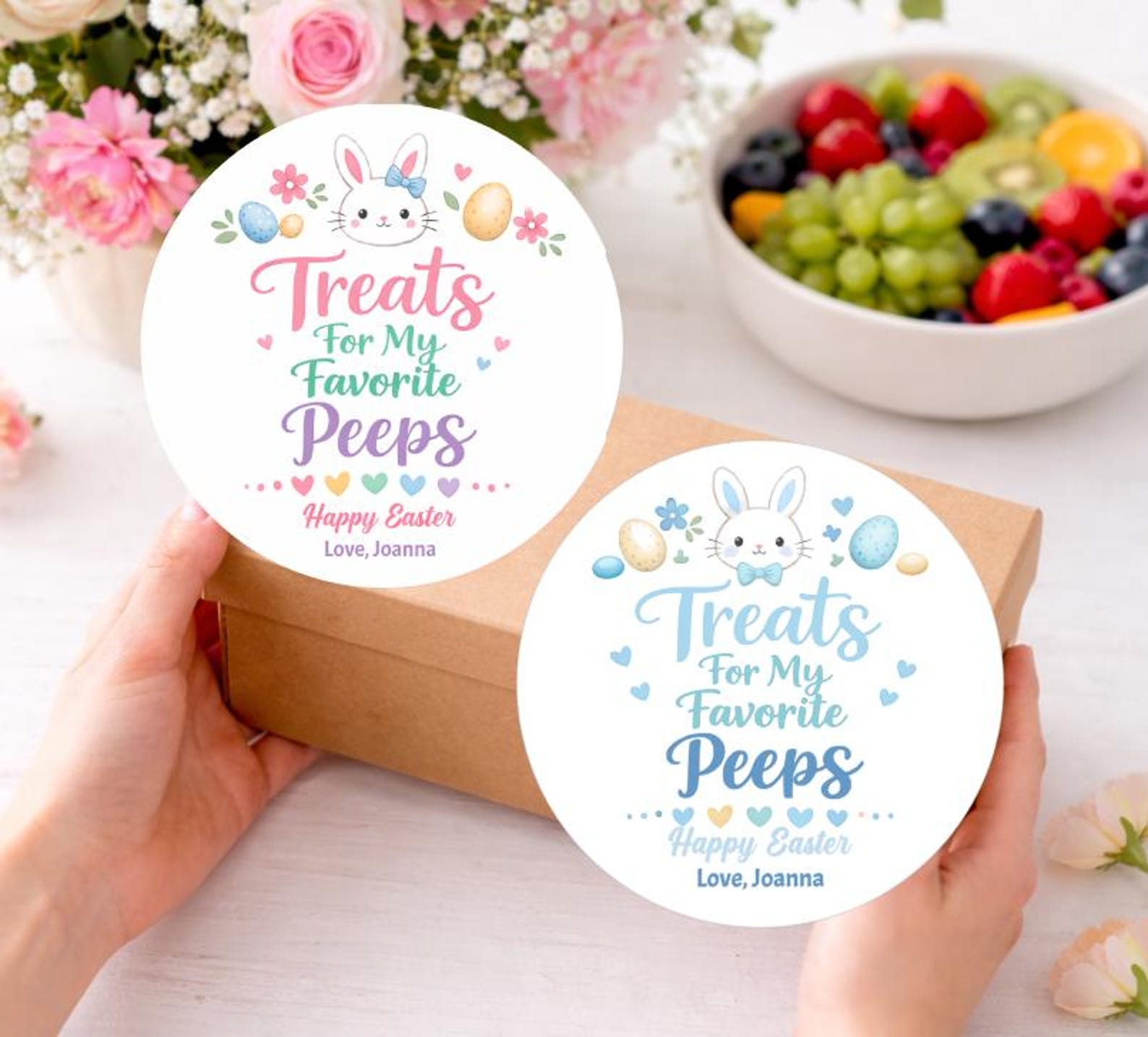 Easter Stickers, Treats for My Peeps Stickers, Bag Stickers, Labels ...