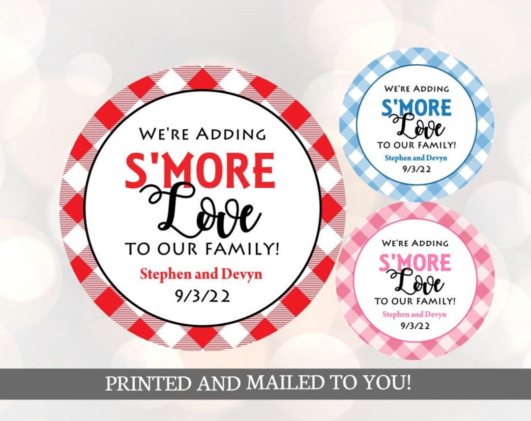 BABY-Q, Baby Q Sticker Labels Personalized, Baby Q S'more Sticker= BBQ ...