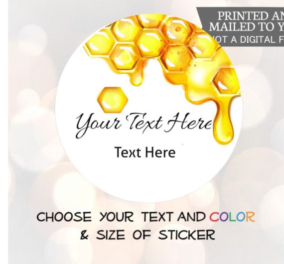 Honey Jar Labels Honey Sticker Bee Honey Favor Labels Mason - Etsy