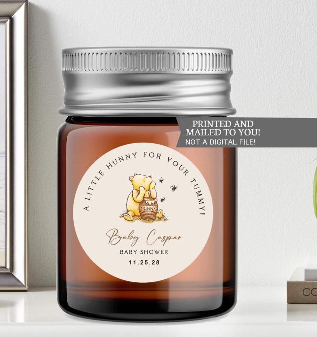 Winnie the Pooh, A Little Yummy for Your Tummy , Stickers, Baby Shower ...