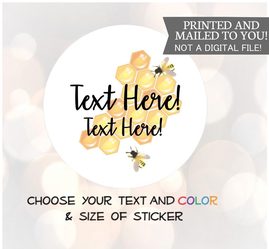 Honey Jar Labels, Honey Sticker, Bee Favor Labels, Canning Jar, Honey ...