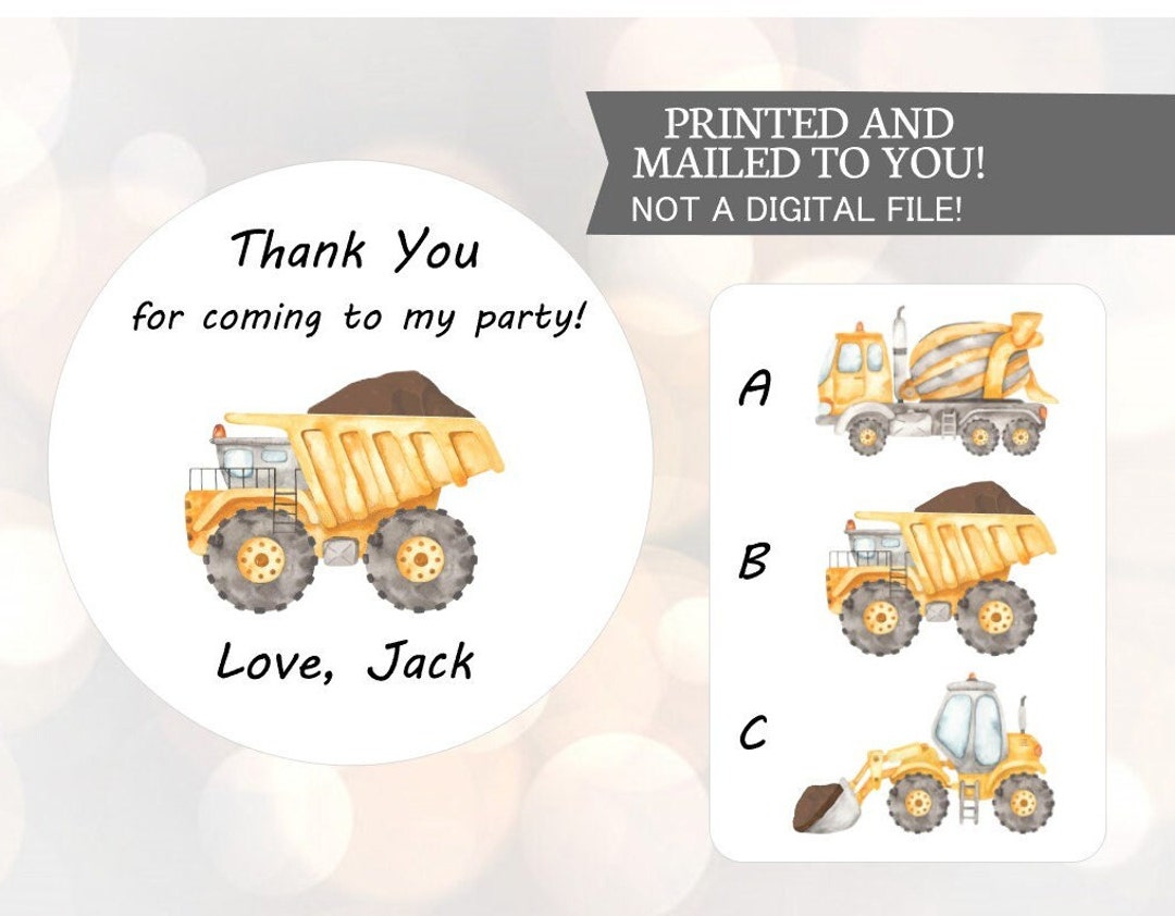 Construction Birthday Stickers, Loads of Fun Stickers, Construction ...