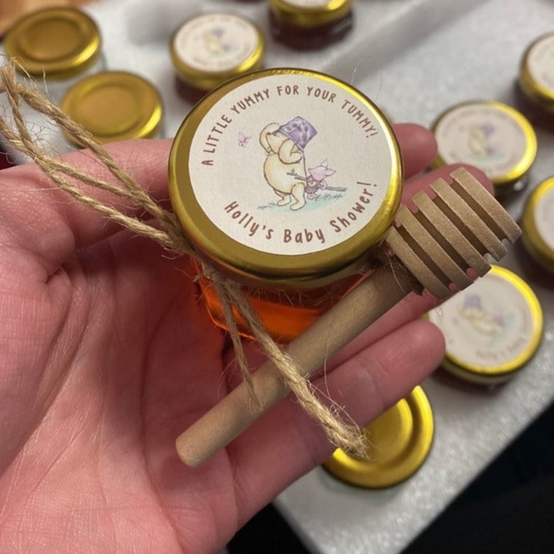 Winnie the Pooh, A Little HUNNY is on the Way , Stickers, Baby Shower ...
