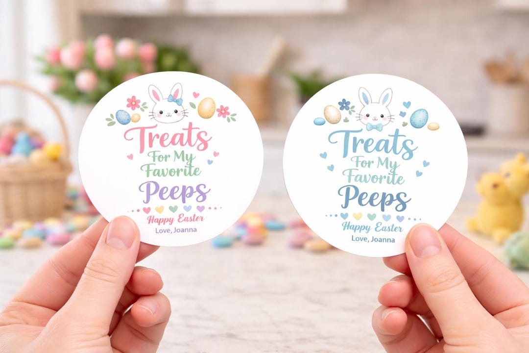 Easter Stickers, Treats for My Peeps Stickers, Bag Stickers, Labels ...