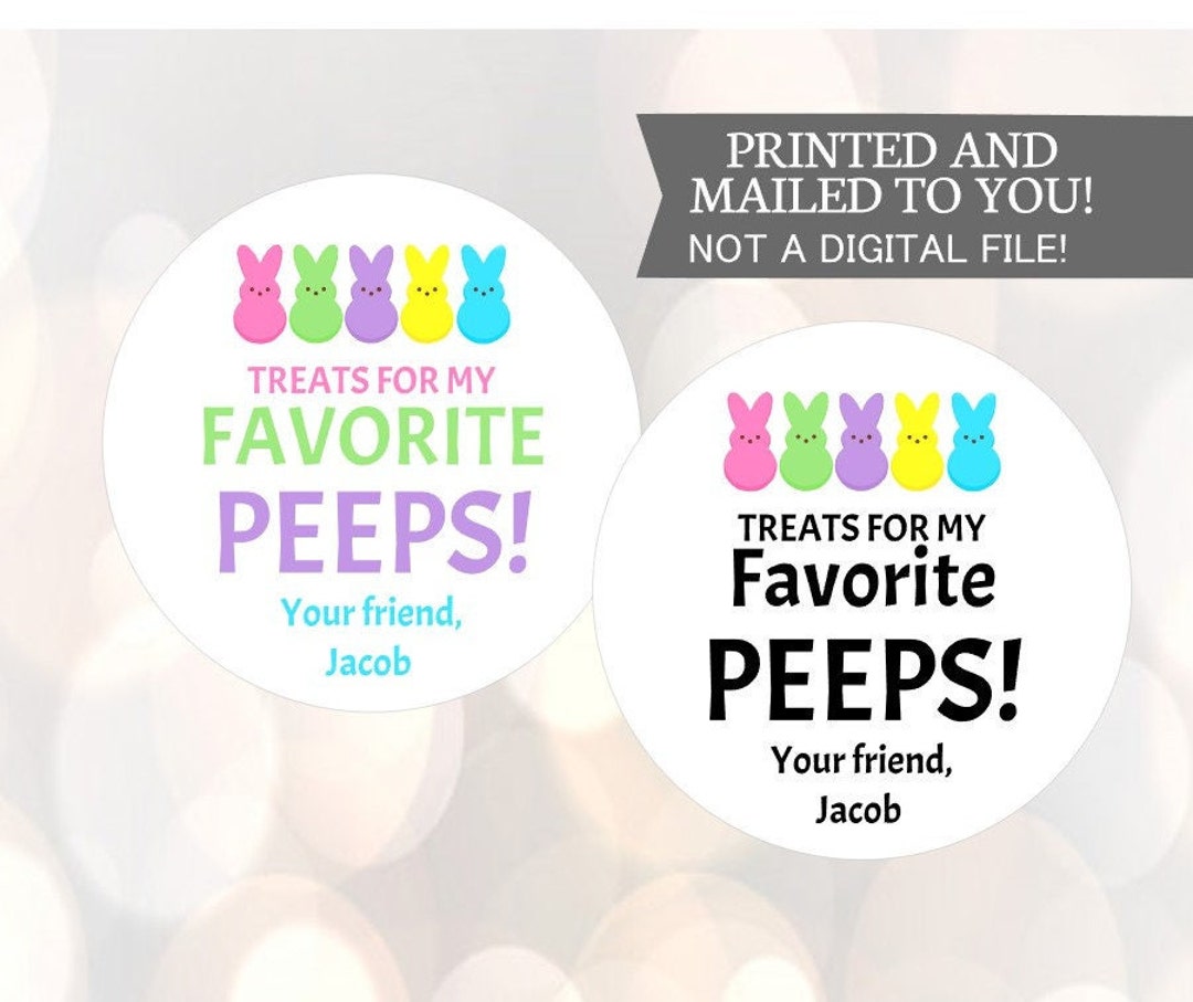Easter Stickers, Treats for My Peeps Stickers, Bag Stickers, Labels ...
