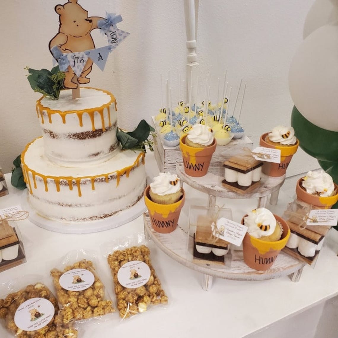 Winnie the Pooh, Yummy for Your Tummy, Stickers, Baby Shower, Birthday ...