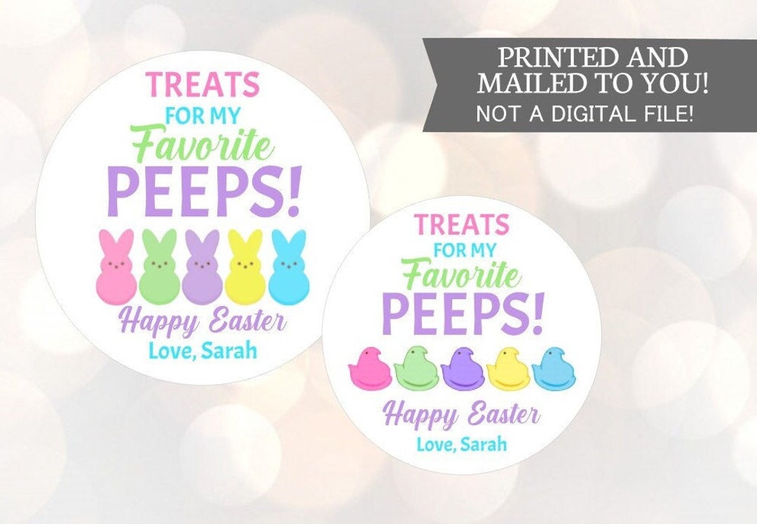 Easter Stickers, Treats for My Peeps Stickers, Bag Stickers, Labels ...