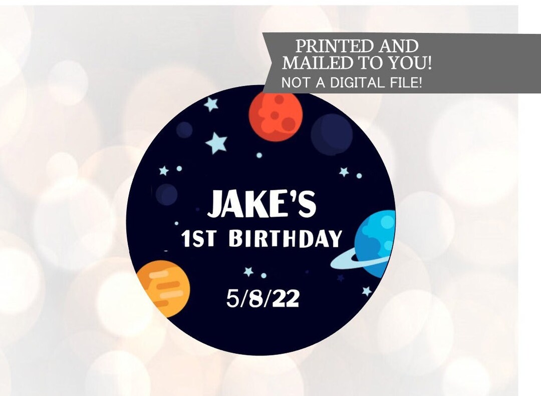 Personalized Rocket Stickers, Baby Shower, Outerspace Birthday, Rockets ...