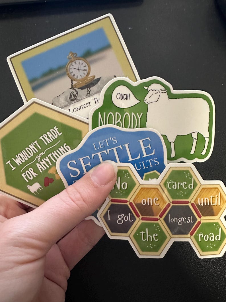 Catan Stickers Bundle | 5 Stickers | Funny Catan Board Game Sticker ...