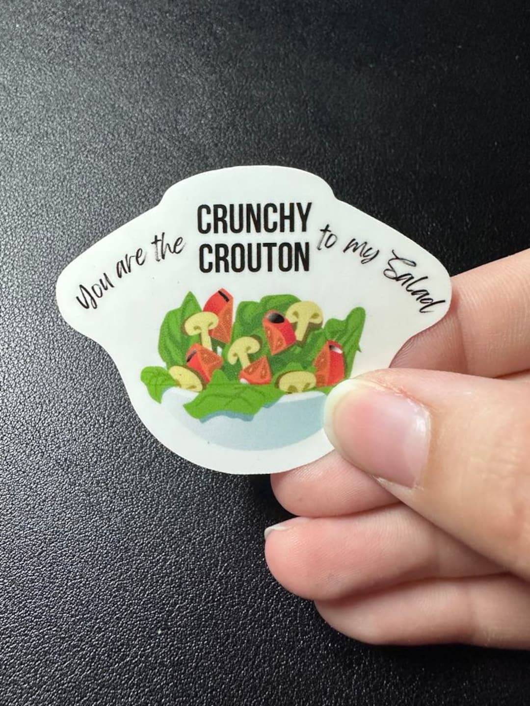 Crunchy Crouton Sticker | Funny Cute Saying Sticker | Durable Vinyl ...
