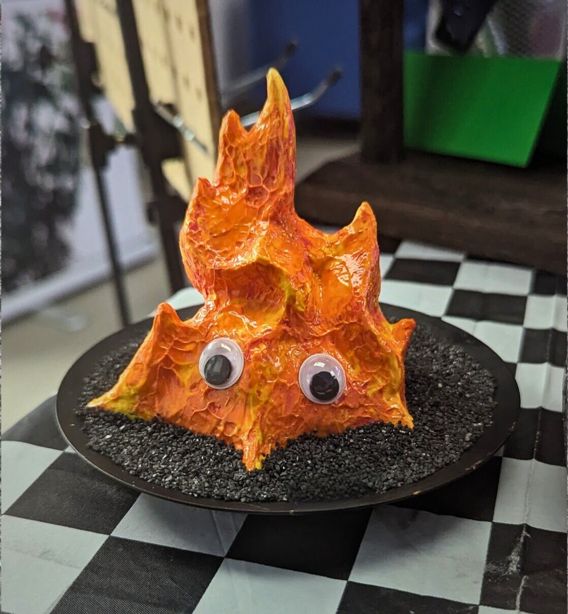 Fire Demon Pet Hand Molded & Painted Foam Sculpture of a Cute Flame ...