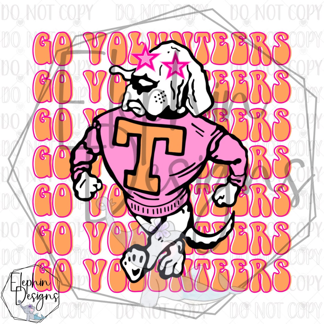 Go Volunteers Pink Sublimation Transfer | Ready to Press - Etsy