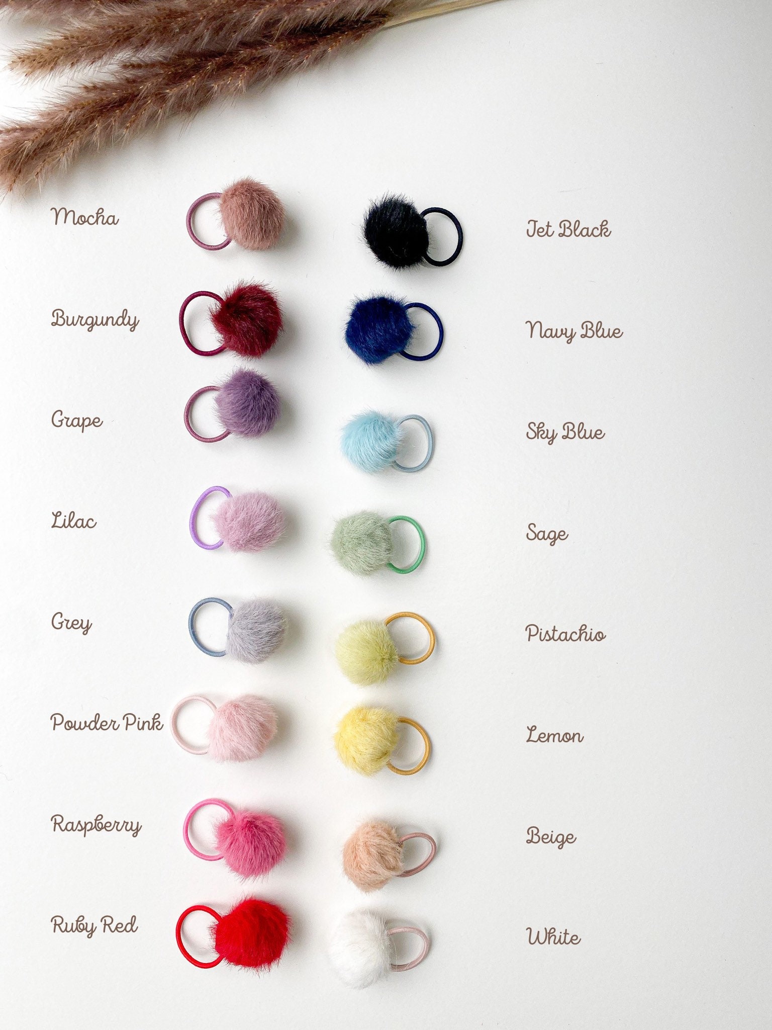 Baby Girl Pom Pom Hair Tie / Toddler Pom Pom Hair Tie / Baby - Etsy ...