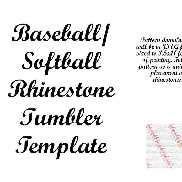Softball Rhinestone - Etsy