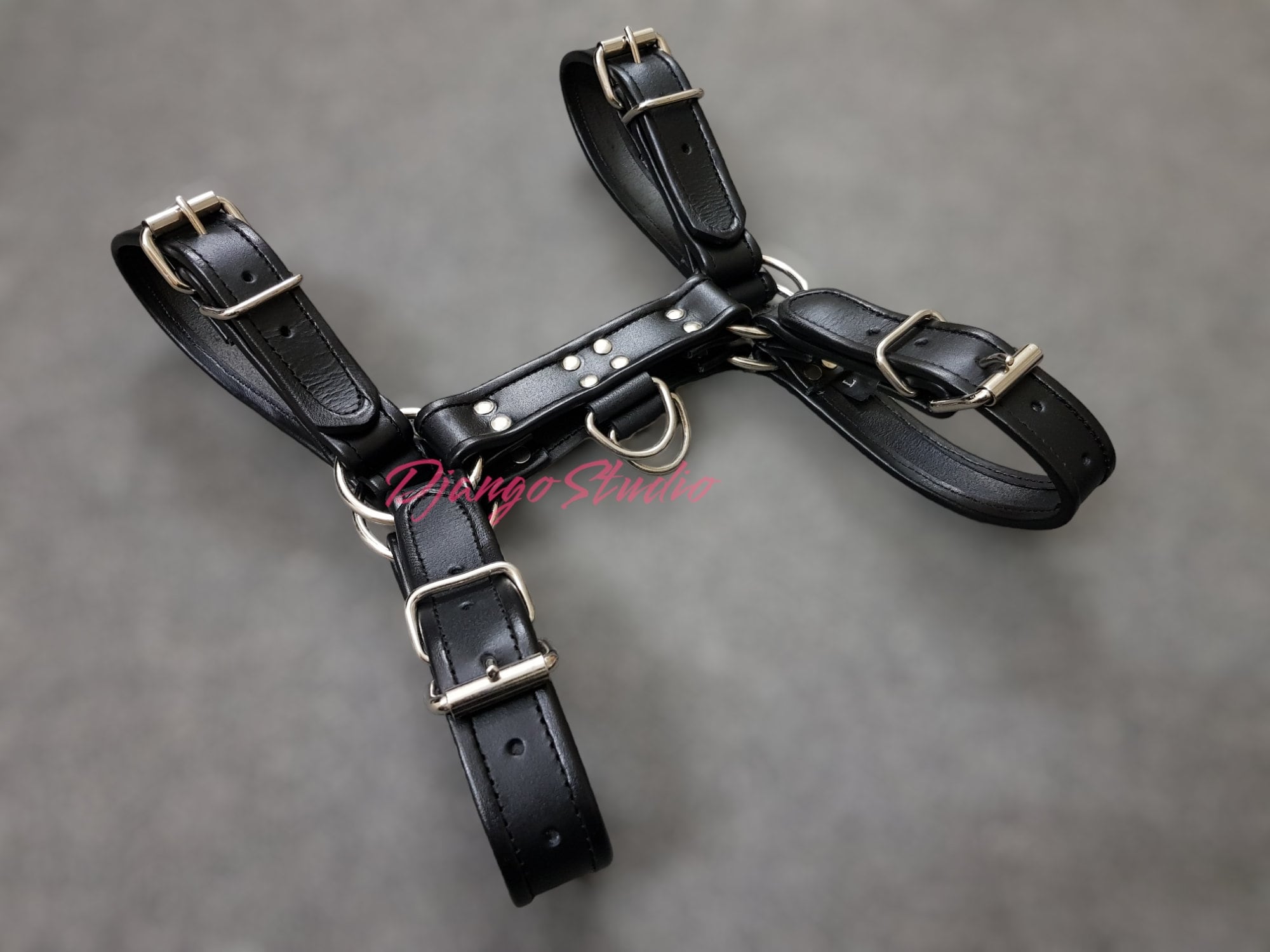MEN Leather Adjustable Chest Strap Half Harness Club-wear Costume ...