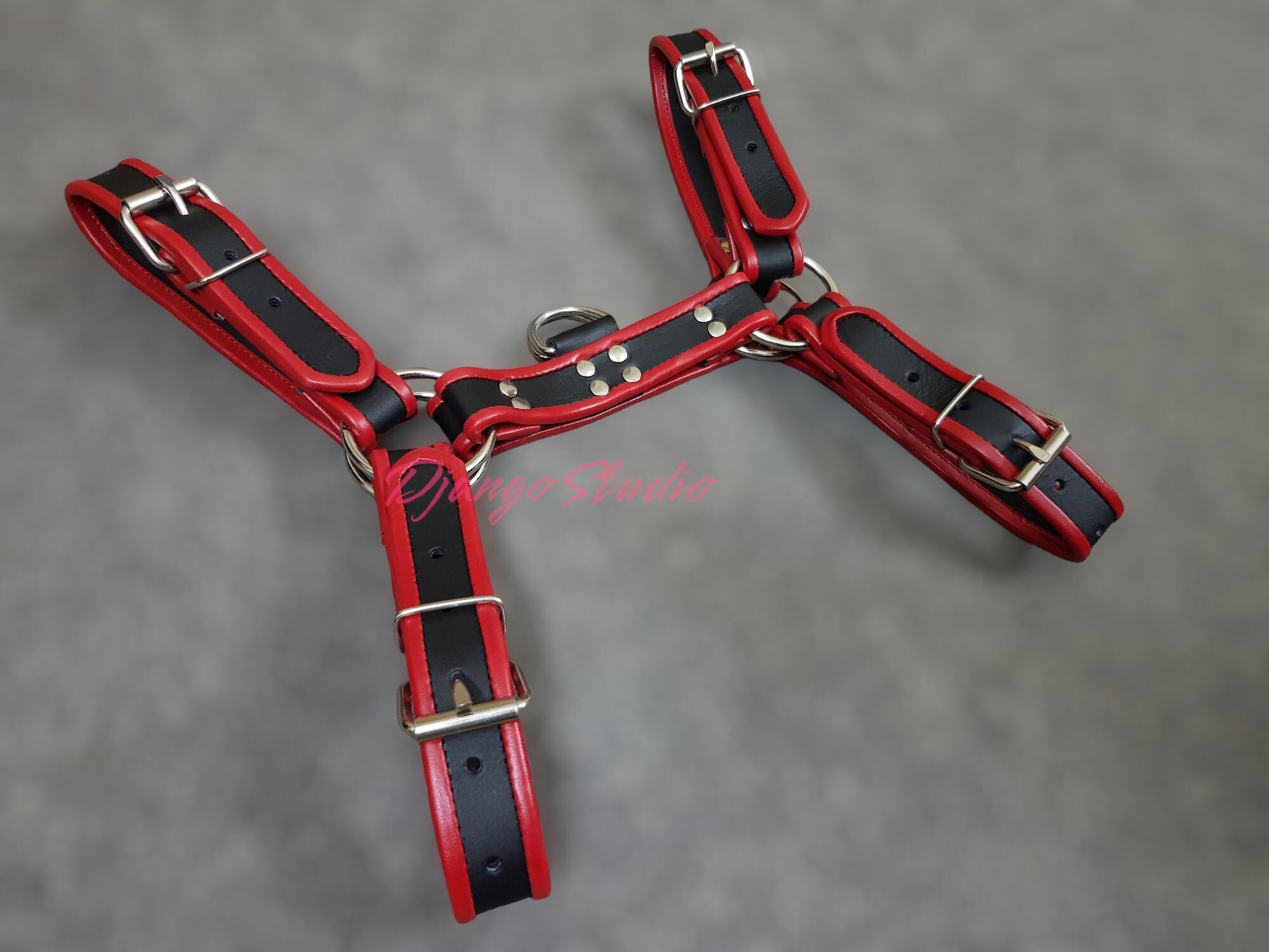 MEN Leather Adjustable Chest Strap Half Harness Club-wear Costume ...