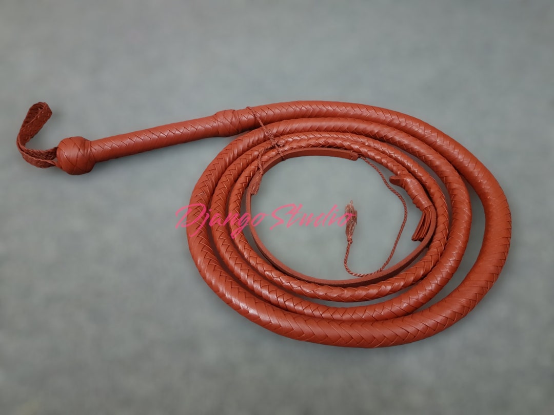 4 to 16 Feet Indiana Jones Tan Bullwhip 12 Plaits Top Grain Cowhide ...