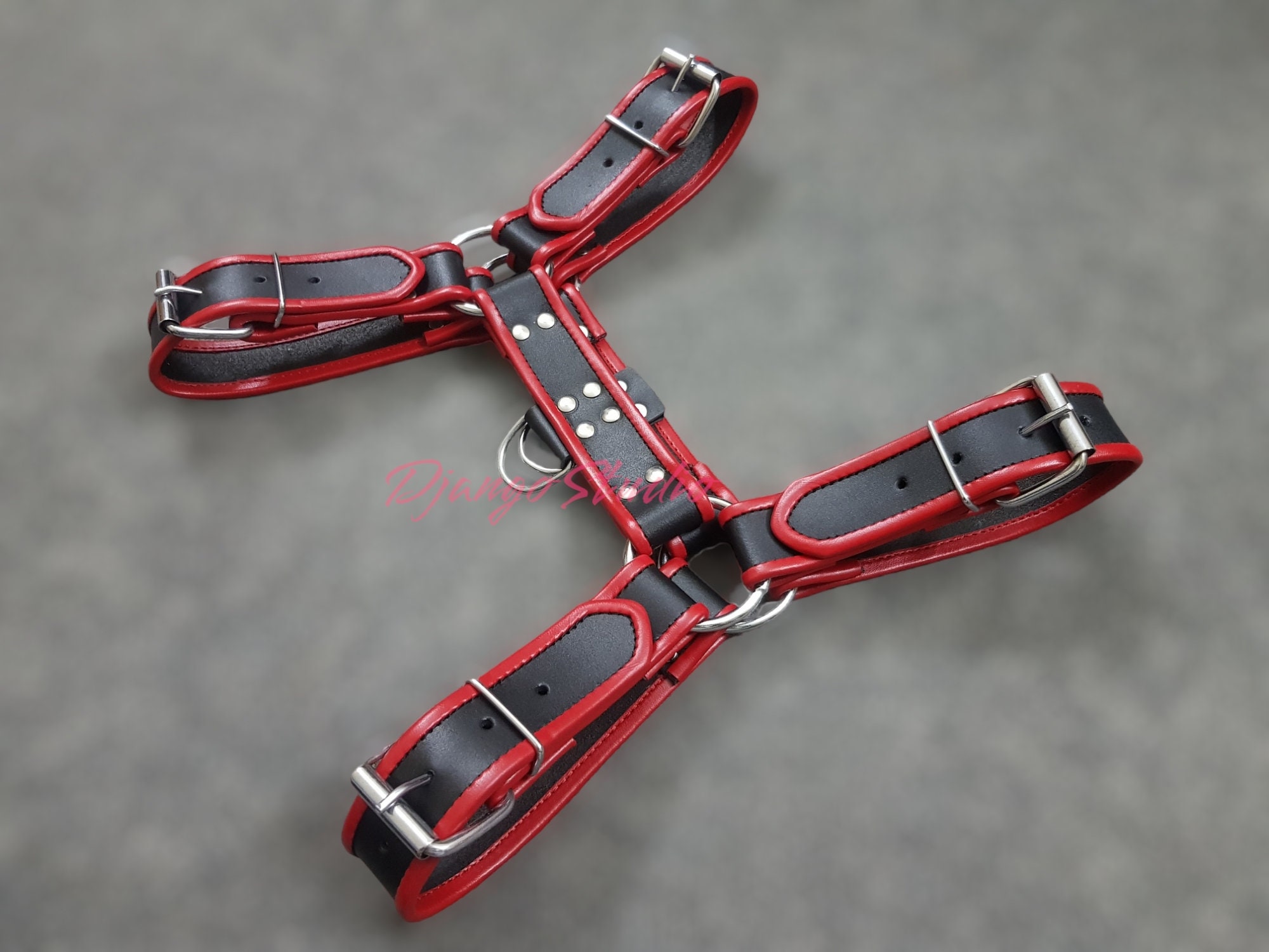 MEN Leather Adjustable Chest Strap Half Harness Club-wear Costume ...