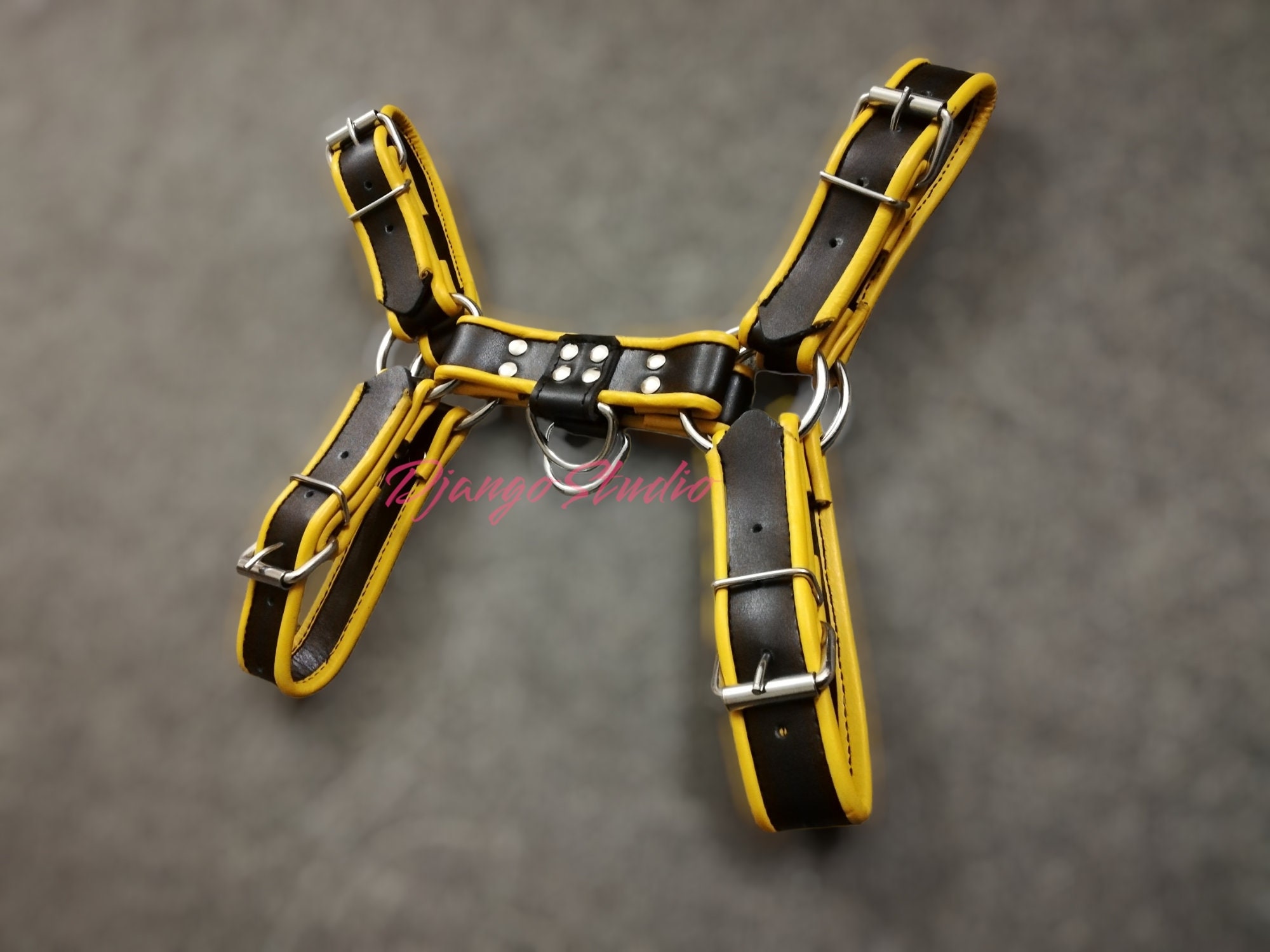 MEN Leather Adjustable Chest Strap Half Harness Club-wear Costume ...