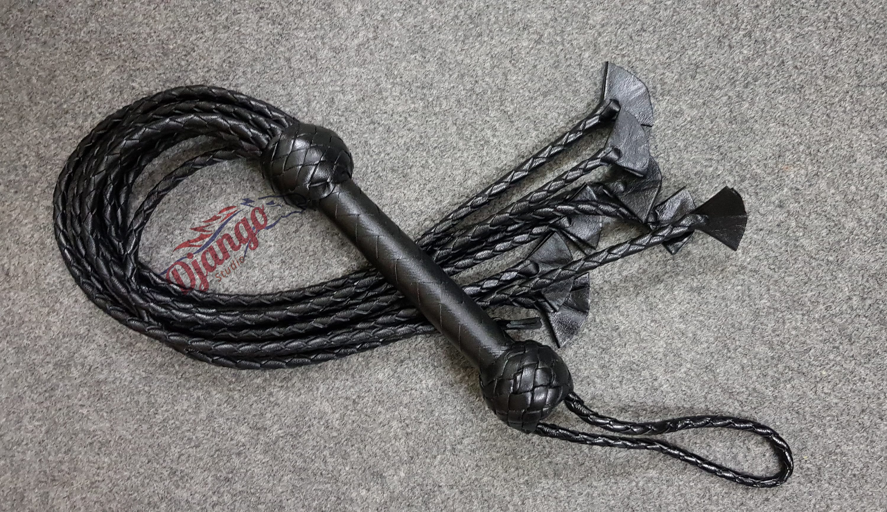 Cat-o-nine Tails Genuine Thick Beautiful Leather Pink, Black, Purple ...